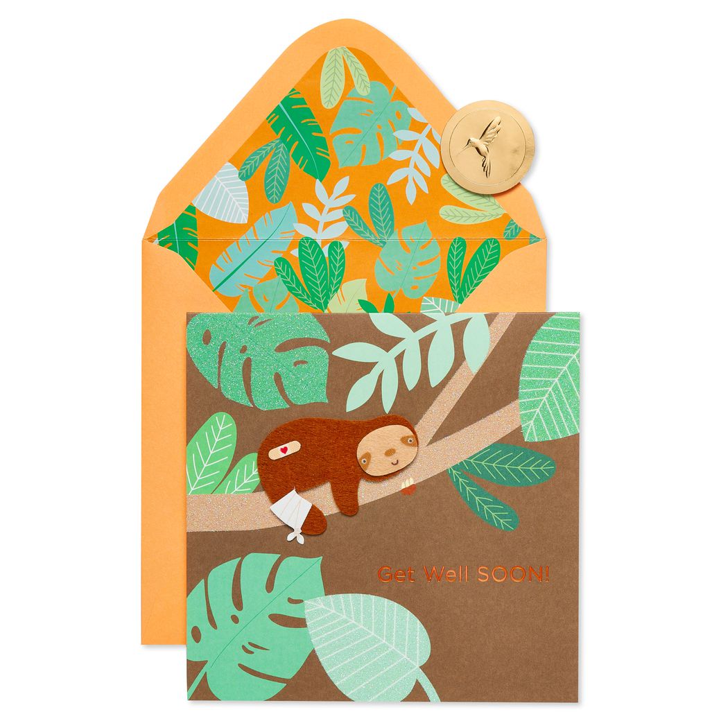 Sloth Get Well Soon Greeting Card - Papyrus