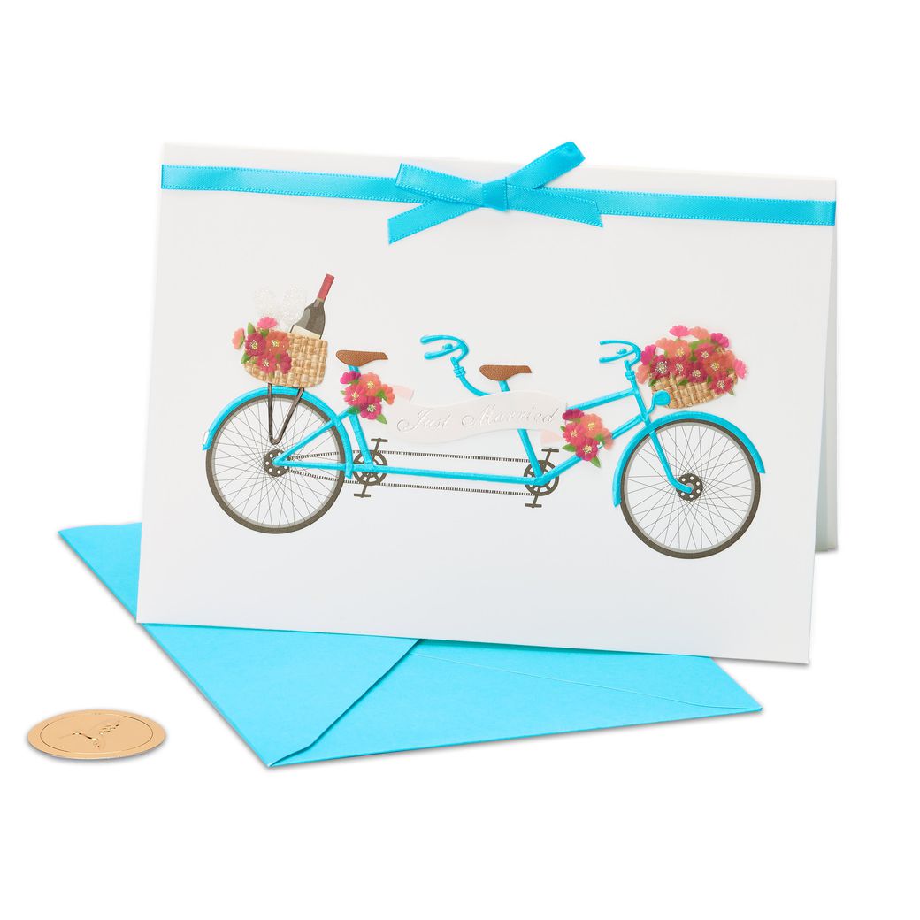 Tandem Bike Wedding Greeting Card - Papyrus