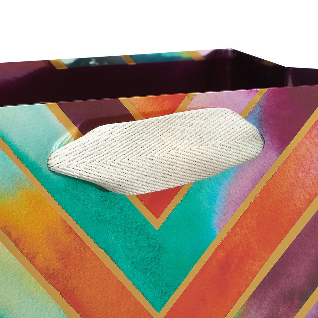 Fall Chevron Papyrus Large Gift Bag For Fall, 1 Bag - Papyrus