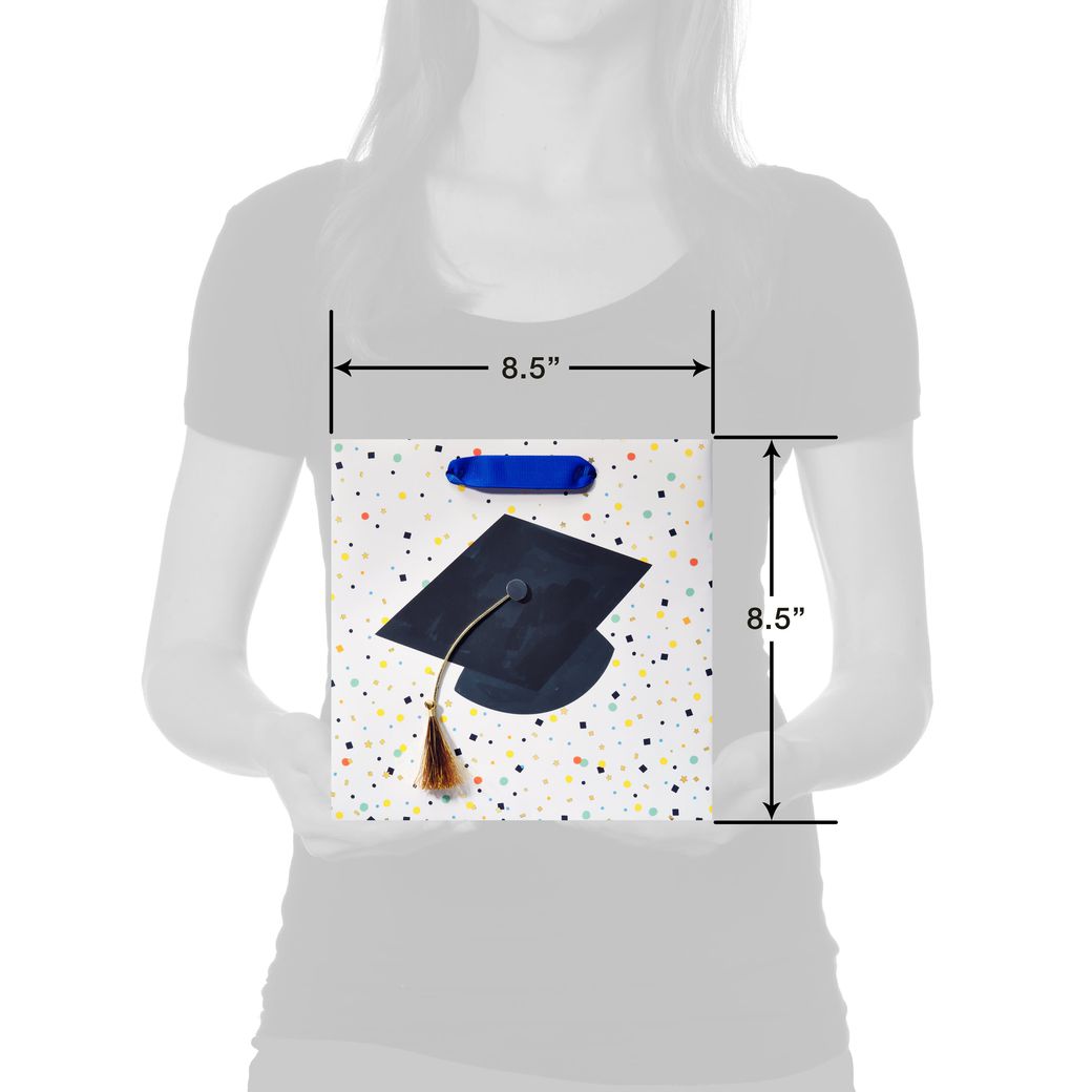 Grad Cap 8" Medium Graduation Gift Bag, 1 Bag - Papyrus