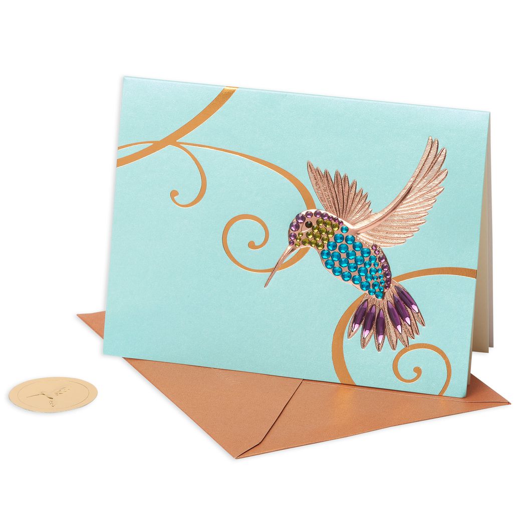Gem Hummingbird Blank Greeting Card - Papyrus
