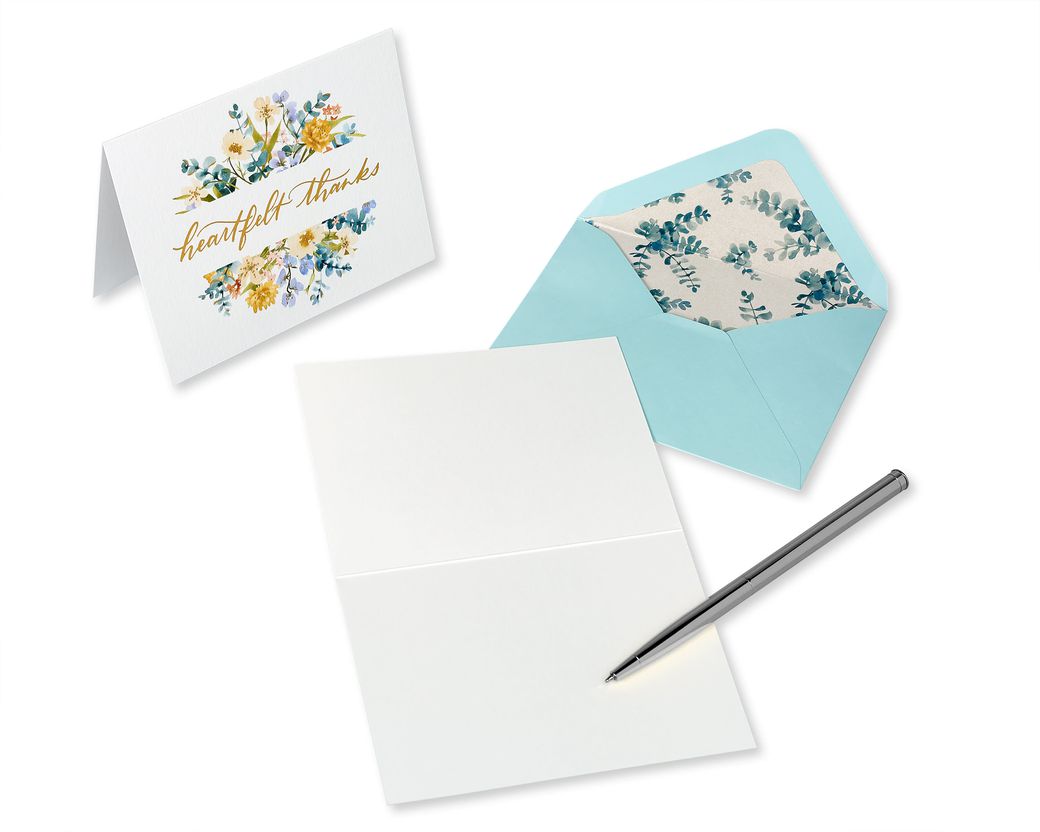 Eucalyptus Leaves Thank You Boxed Blank Note Cards With Envelopes, 20 ...