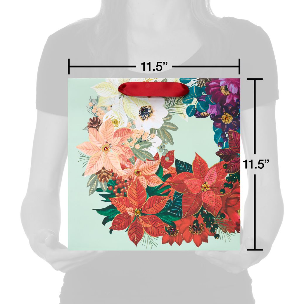 Holiday In Bloom 11" Large Holiday Gift Bag, 1 Bag - Papyrus