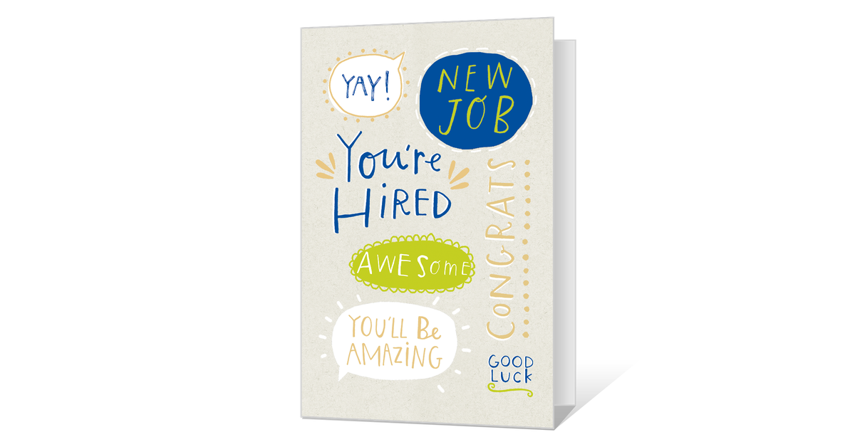 Congratulations On Your New Job Card Printable