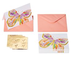 Bold Butterfly Blank Cards With Envelopes, 12-Count - Papyrus